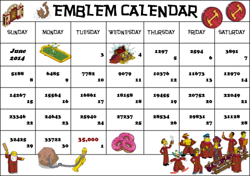 STONECUTTERS EMBLEM CALENDARThe Simpsons Tapped Out AddictsAll Things ...