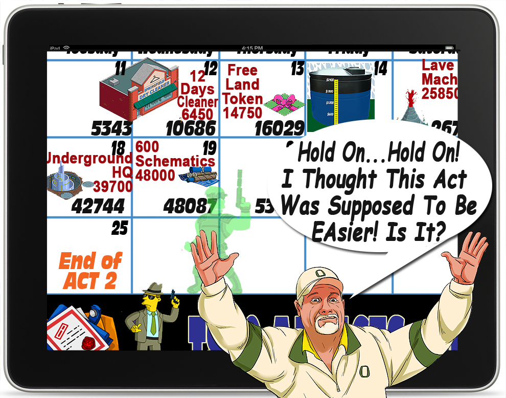 Simpsons Secret Agents Act II – CalendarThe Simpsons Tapped Out ...