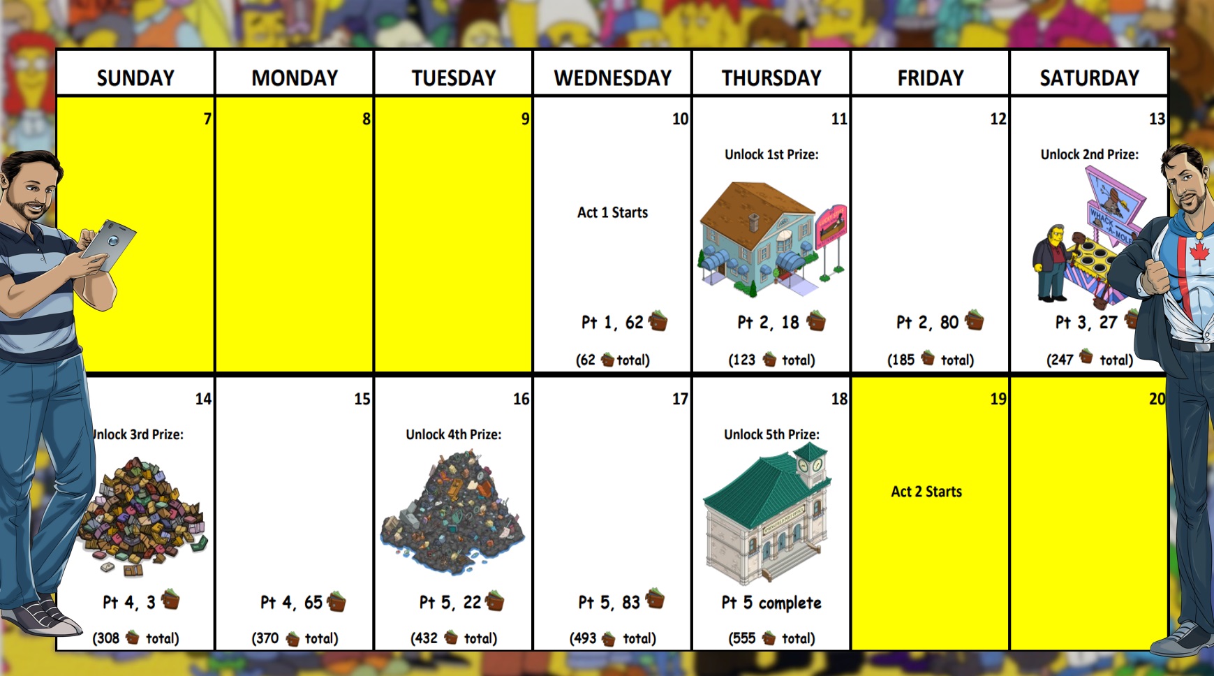 Super Safi Simpsons Event Calendar – The Simpsanos, Act 1The Simpsons ...
